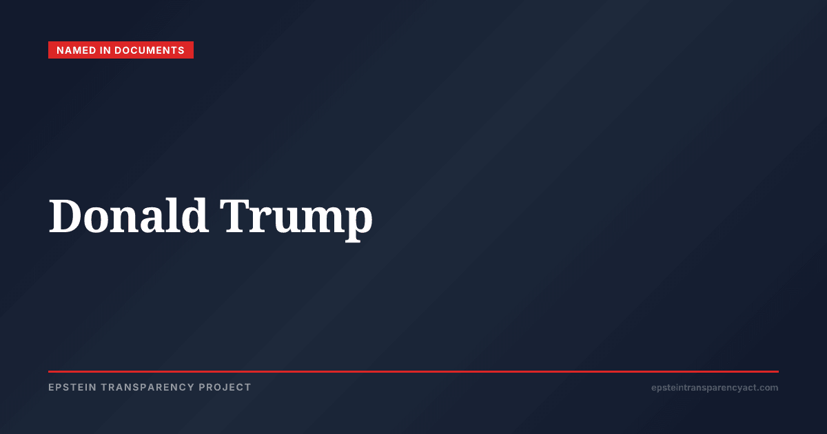 Trump Epstein Files — Named 38,000+ Times in Documents — Epstein Files ...
